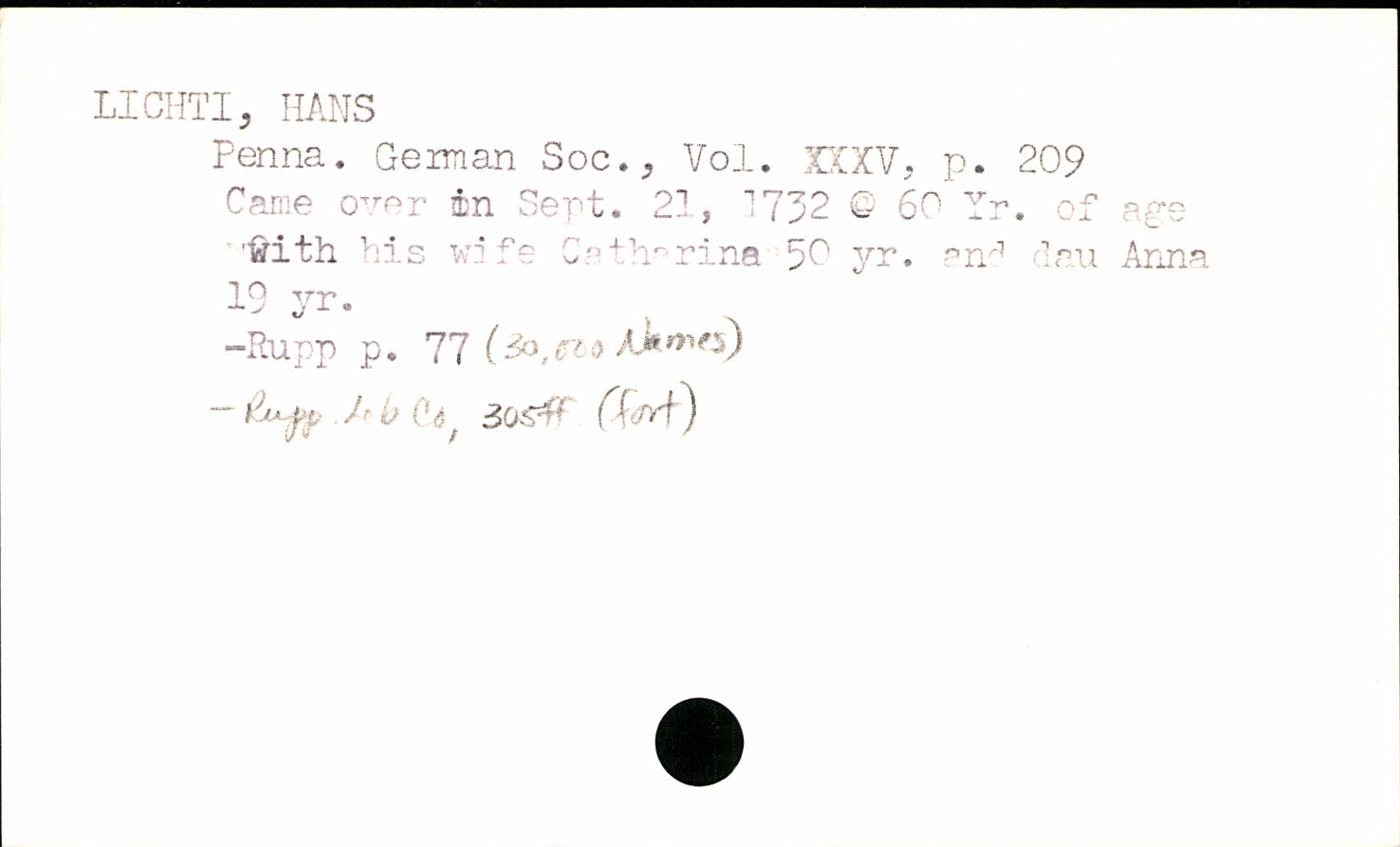 LICHTI, HANS – Mennonite Life