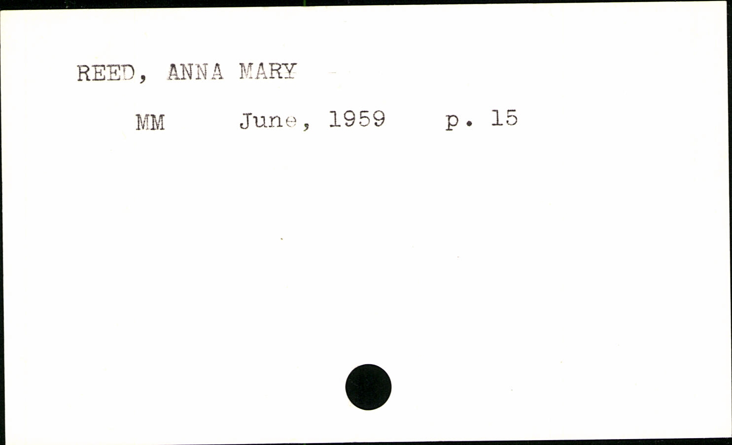 REED, ANNA MARY – Mennonite Life