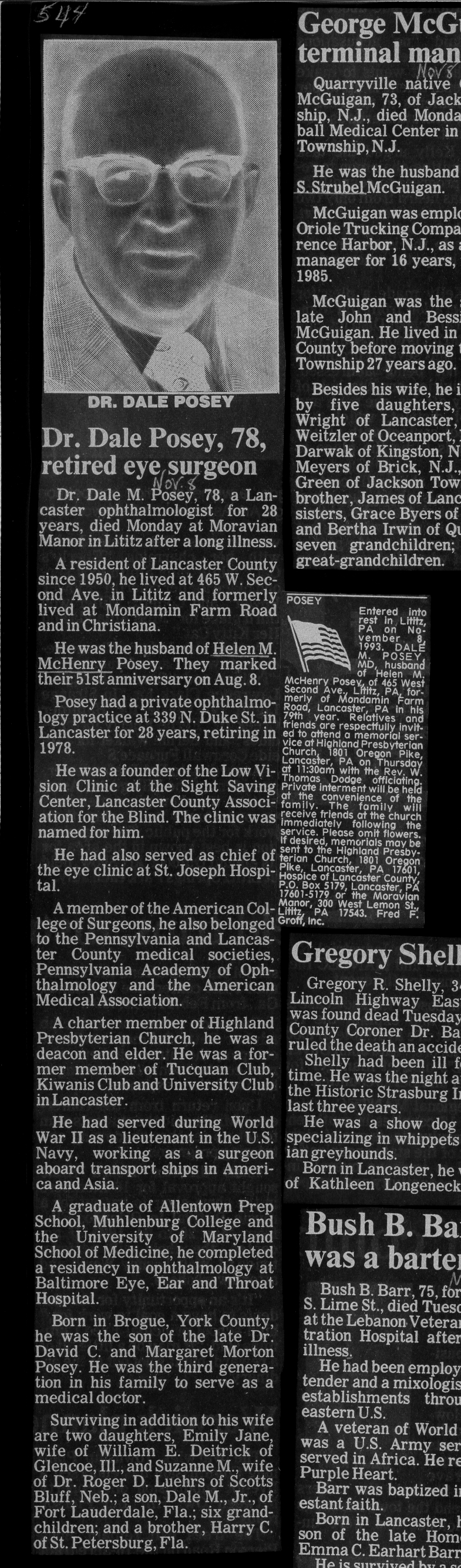Obituary-posey dale m – Mennonite Life