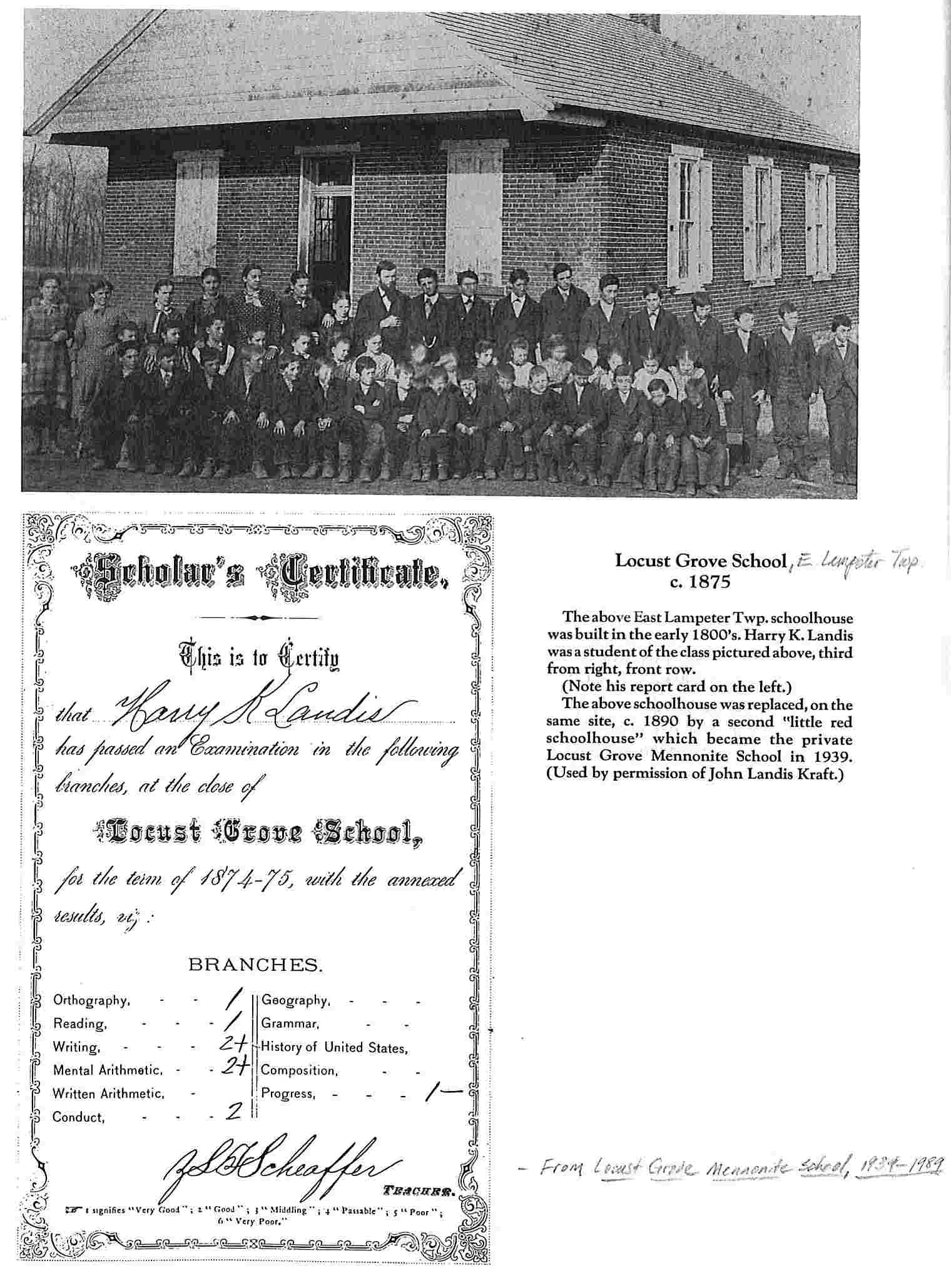 Locust Grove School 1875 – Mennonite Life