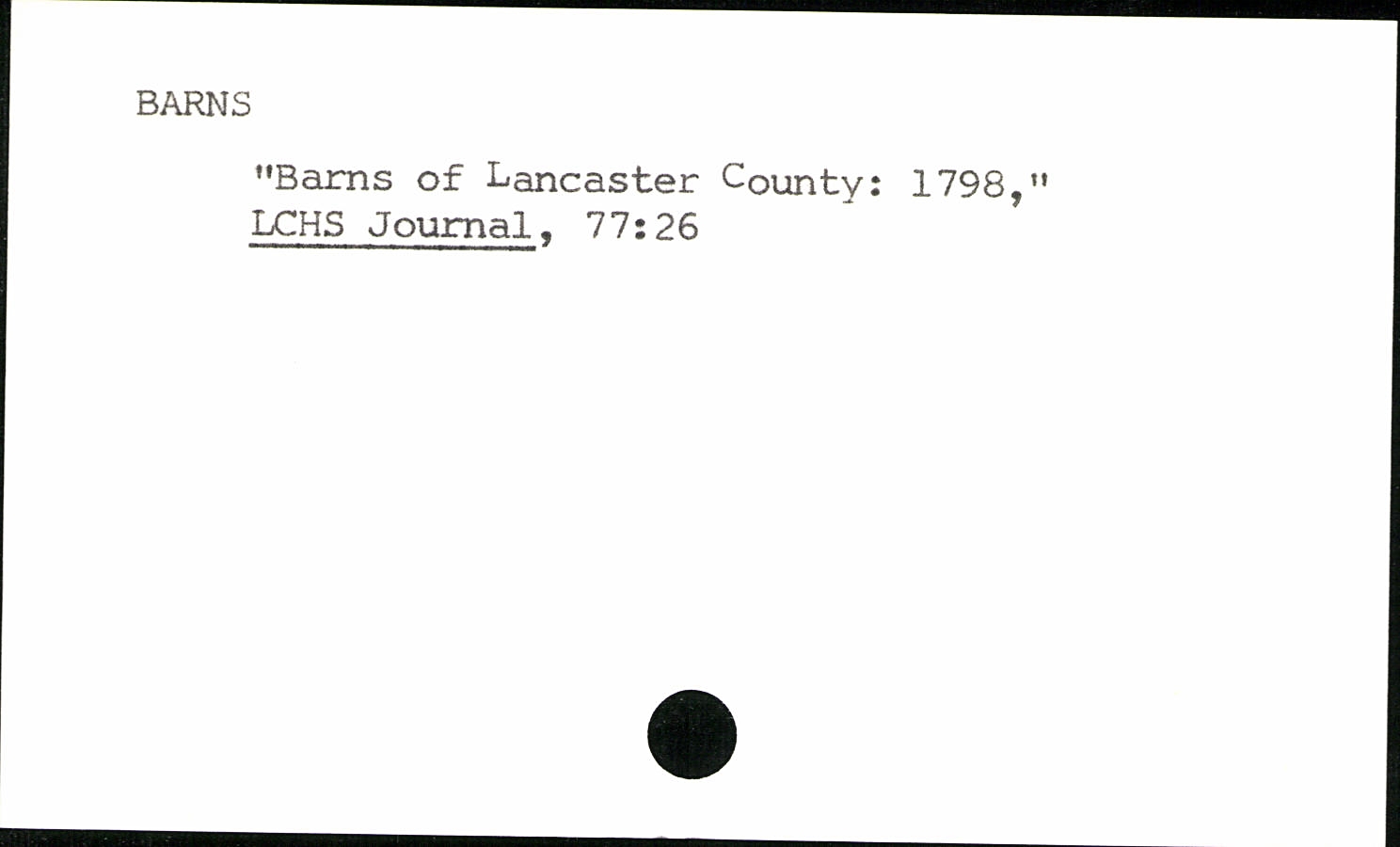 BARNS – Mennonite Life