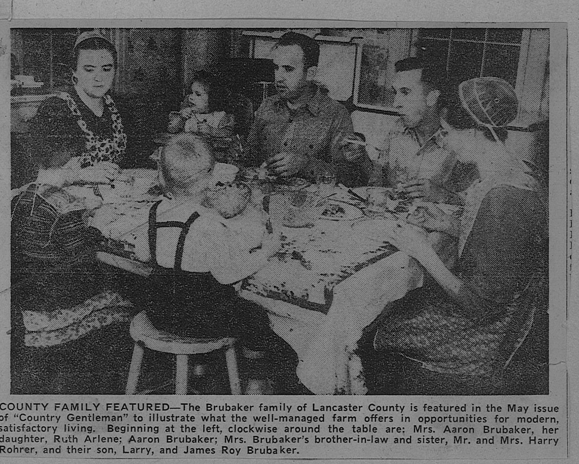 Article-Brubaker Mr and Mrs Harry and Larry and James Roy – Mennonite Life