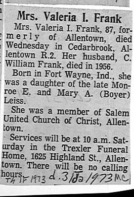 Obituary-frank valeria i-1973 – Mennonite Life