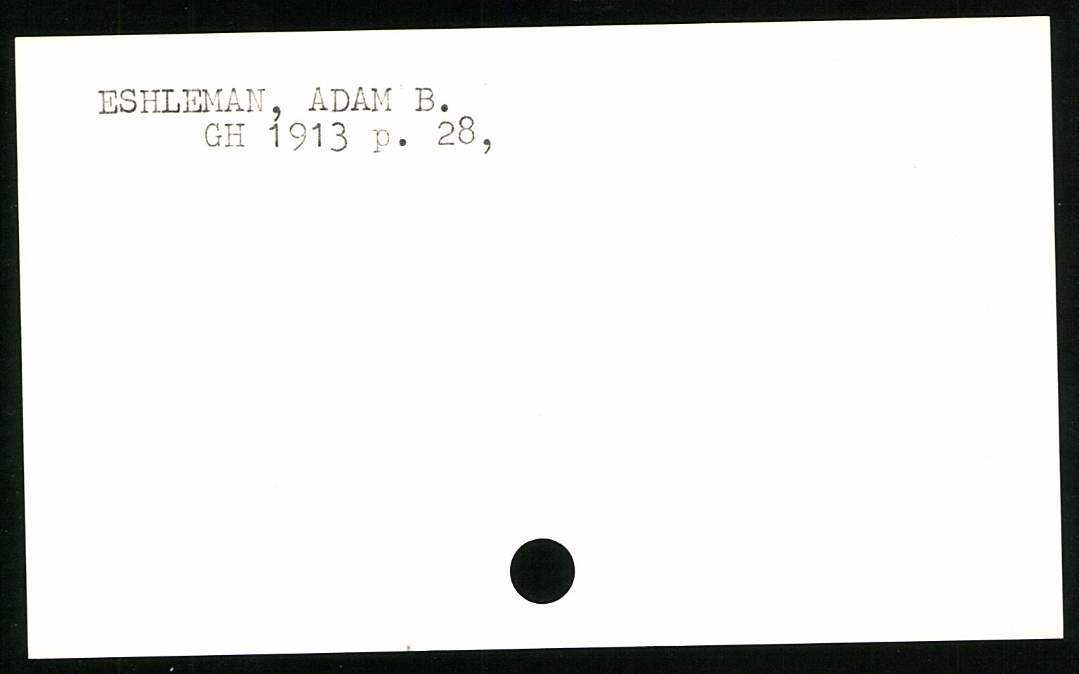 ESHLEMAN, ADAM B. – Mennonite Life