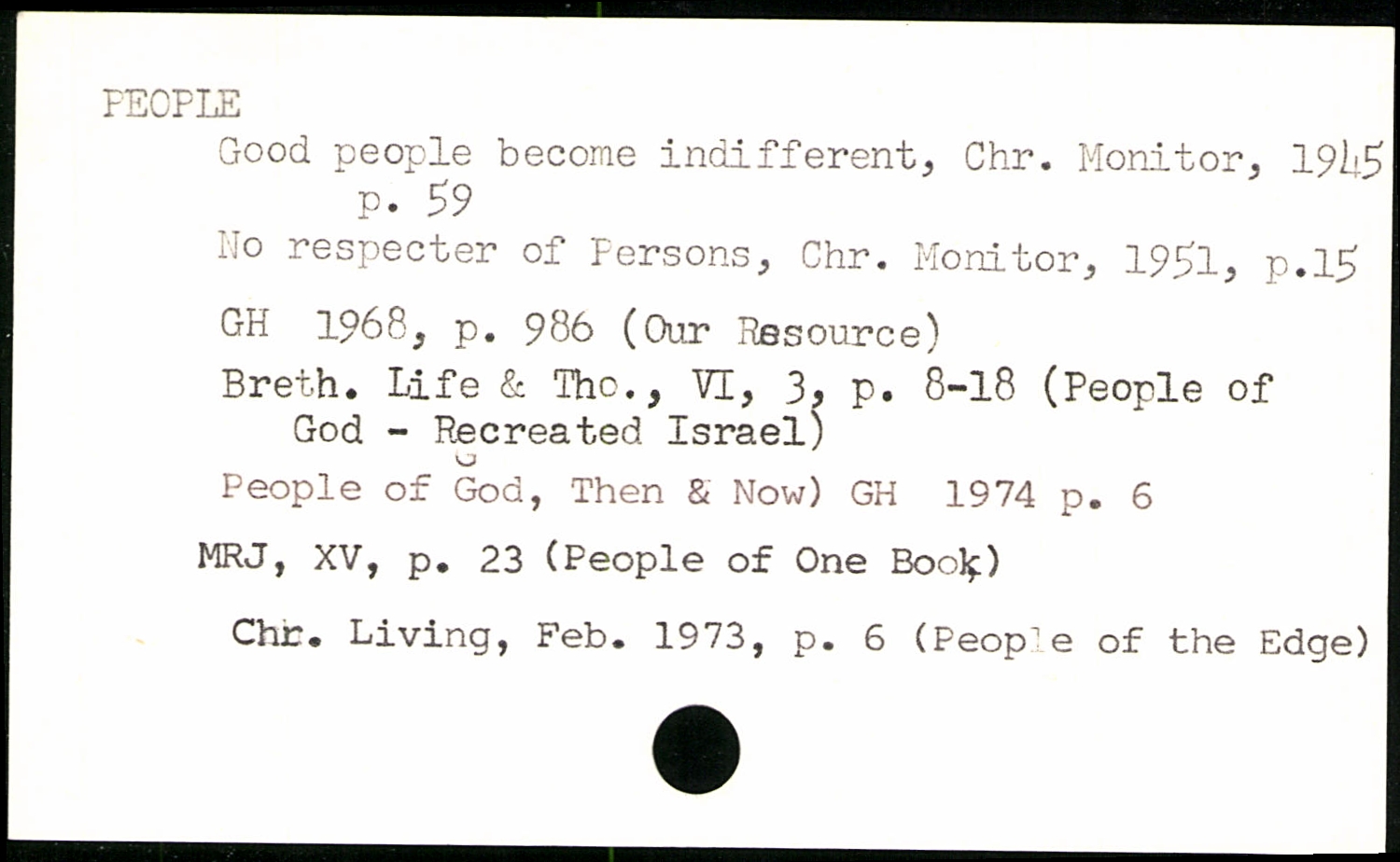 PEOPLE – Mennonite Life