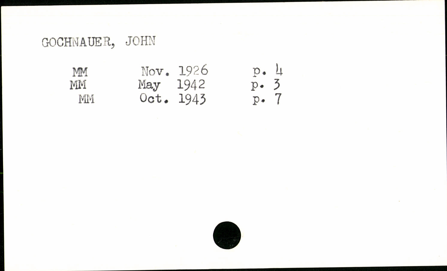 GOCHNAUER, JOHN – Mennonite Life