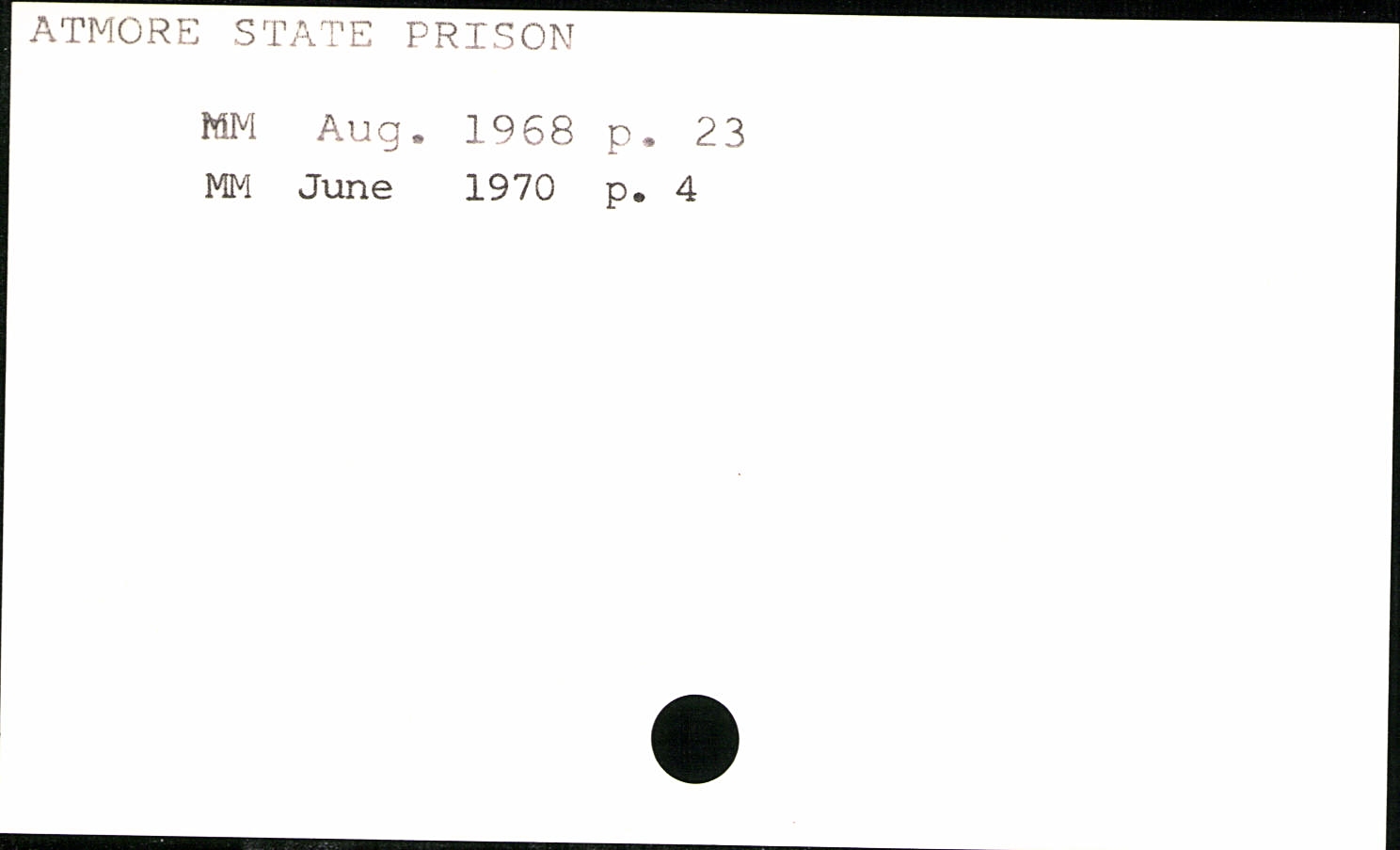 ATMORE STATE PRISON – Mennonite Life