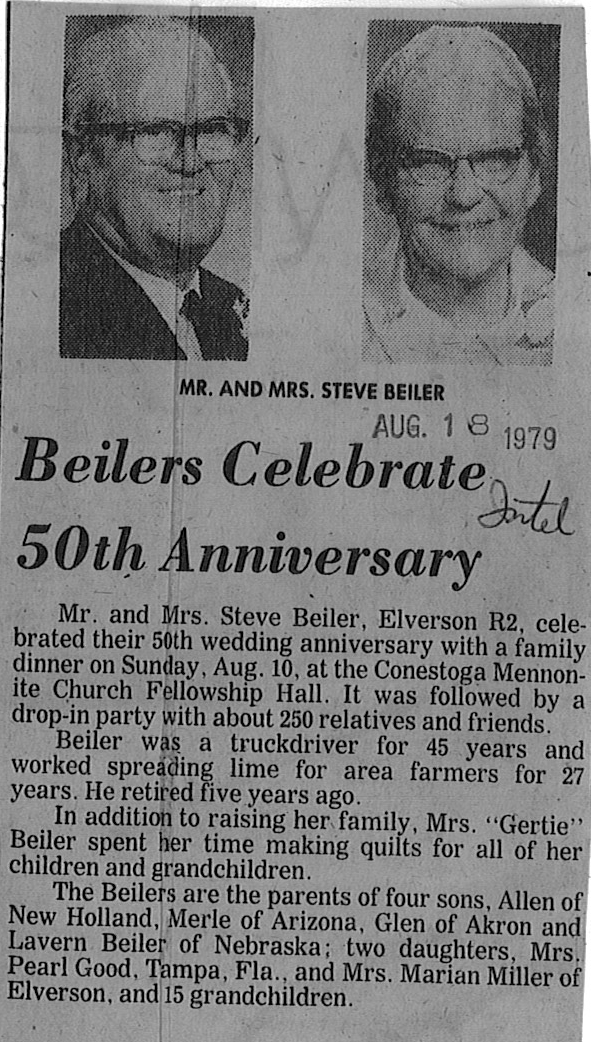 Anniversary-Beiler Steve-50th-1979 – Mennonite Life