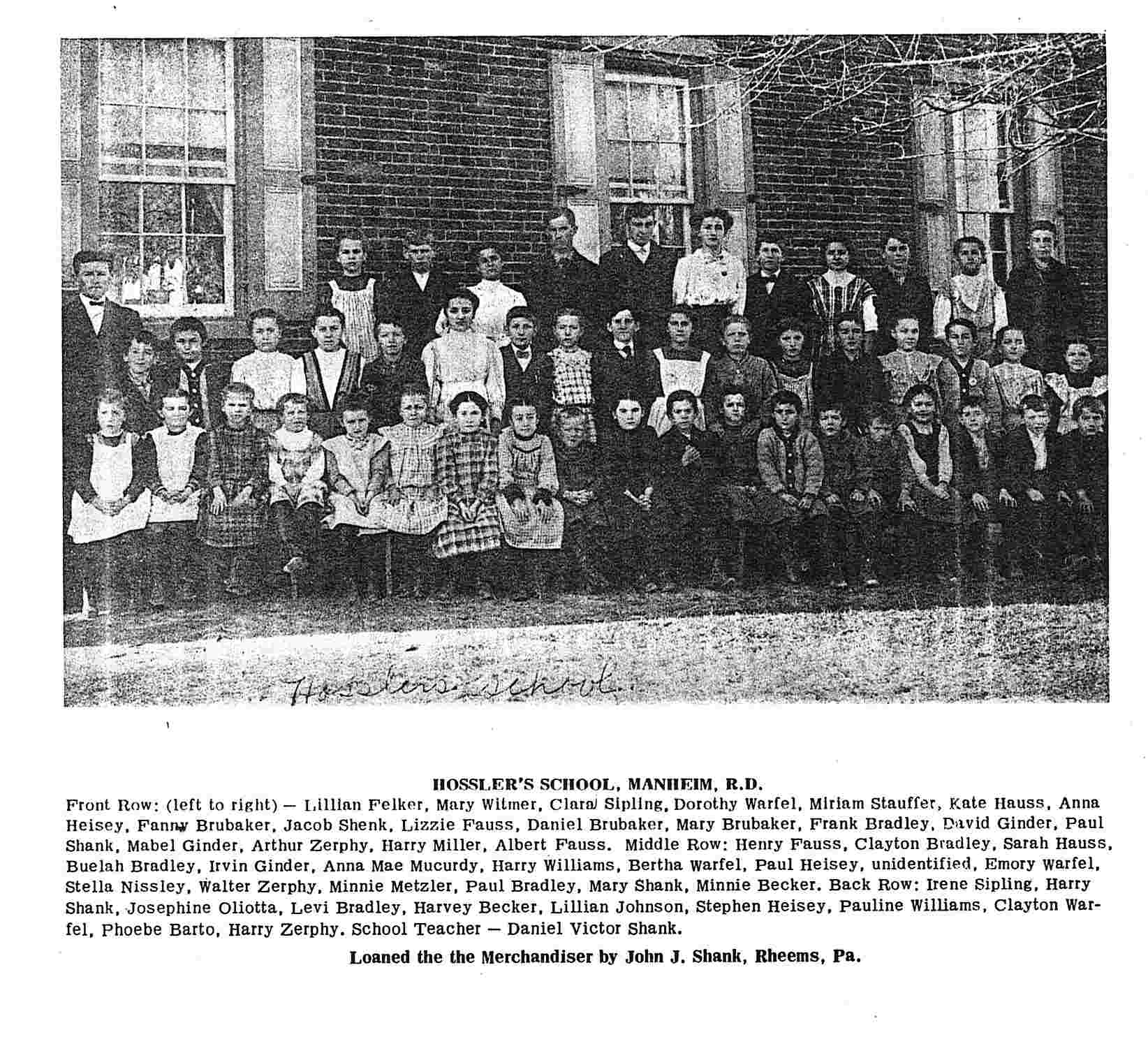 Hosslers School – Mennonite Life