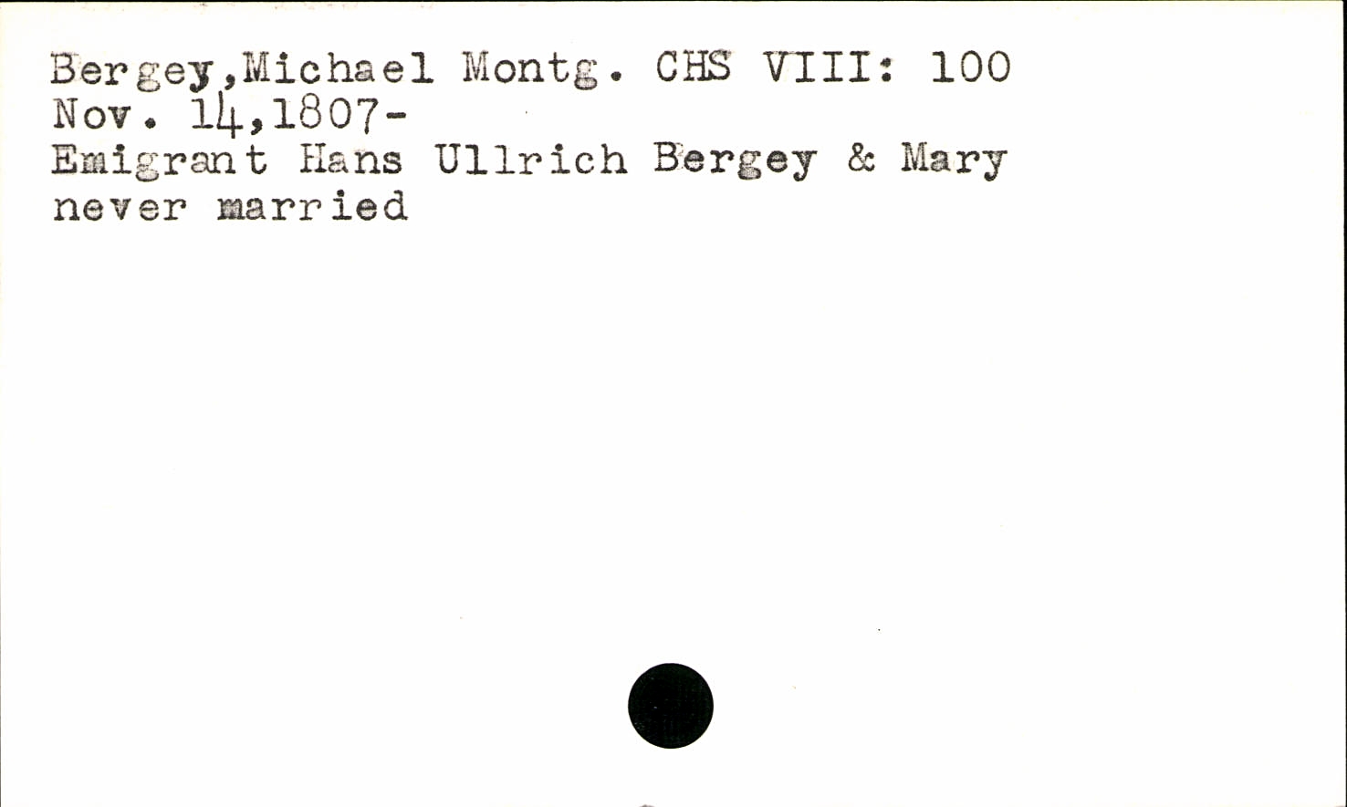 BERGEY, MICHAEL – Mennonite Life