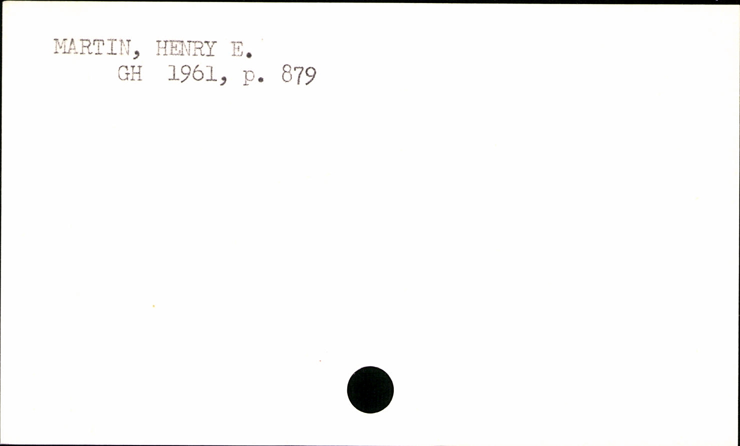 MARTIN, HENRY E. – Mennonite Life