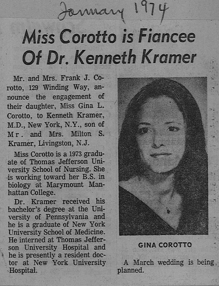 Engagement-Kramer Kenneth and Corotto Gina L – Mennonite Life