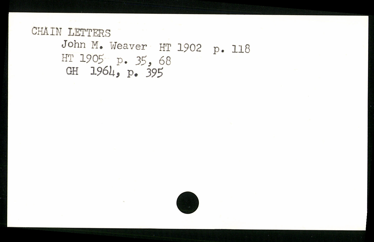 CHAIN LETTERS – Mennonite Life