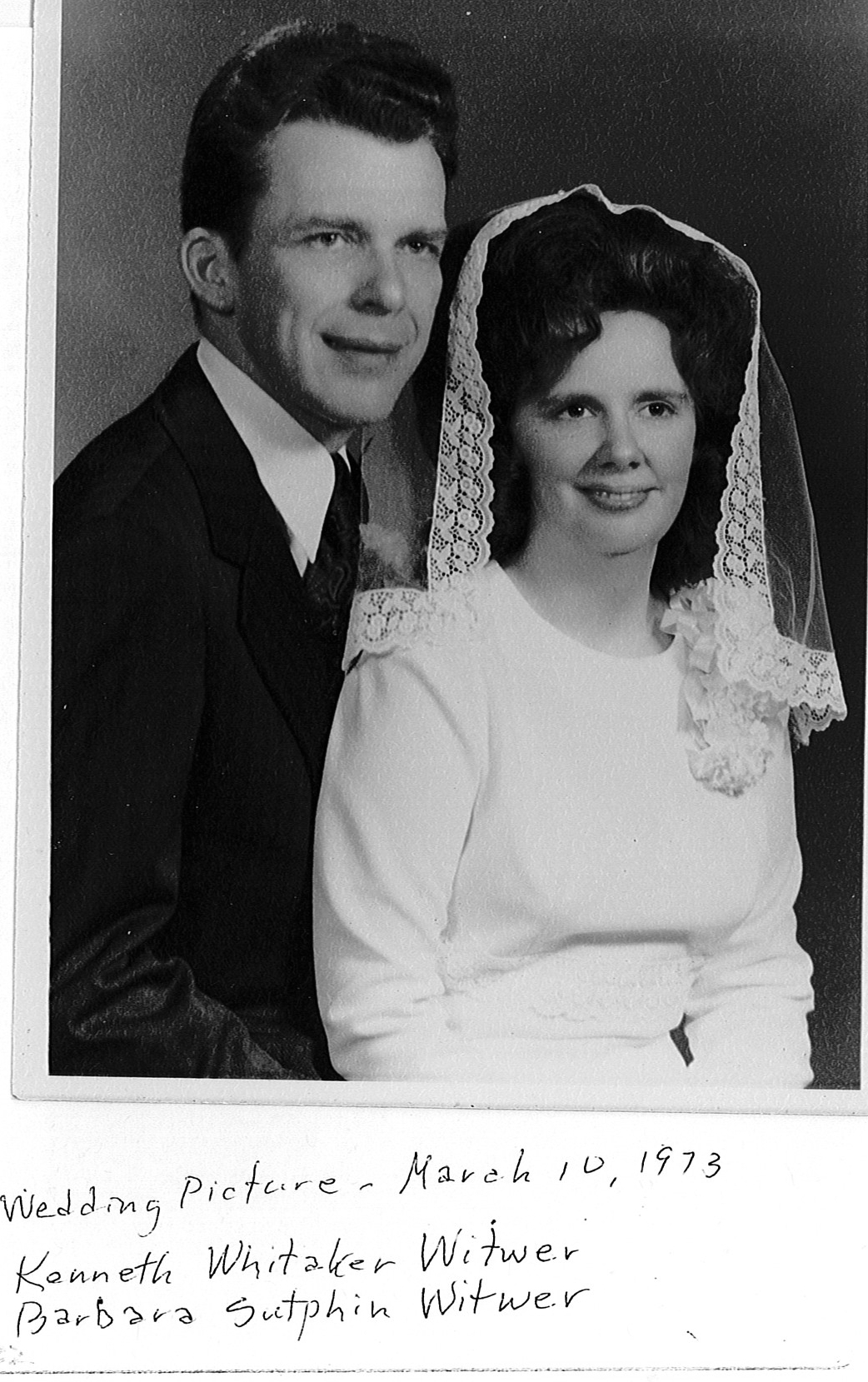 Photograph-sutphin barbara and witwer kenneth whitaker wedding ...