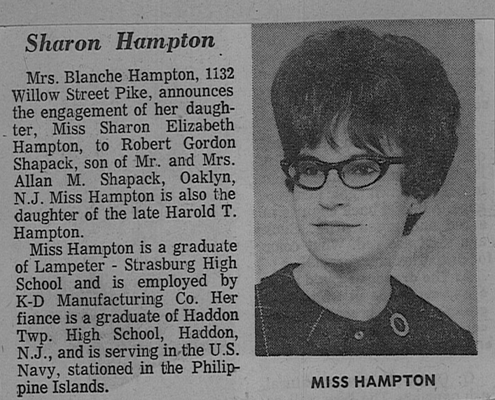 Engagement-Hampton Sharon Elizabeth and Shapack Robert Gordon ...