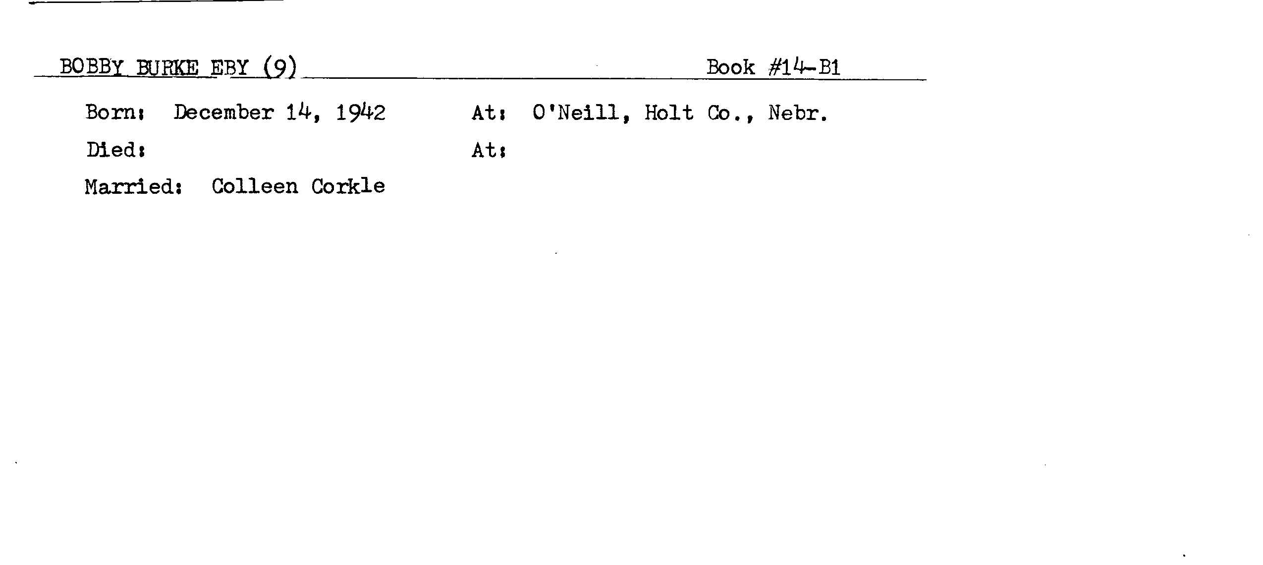 Eby Bobby Burke 1942- M Colleen Corkle – Mennonite Life