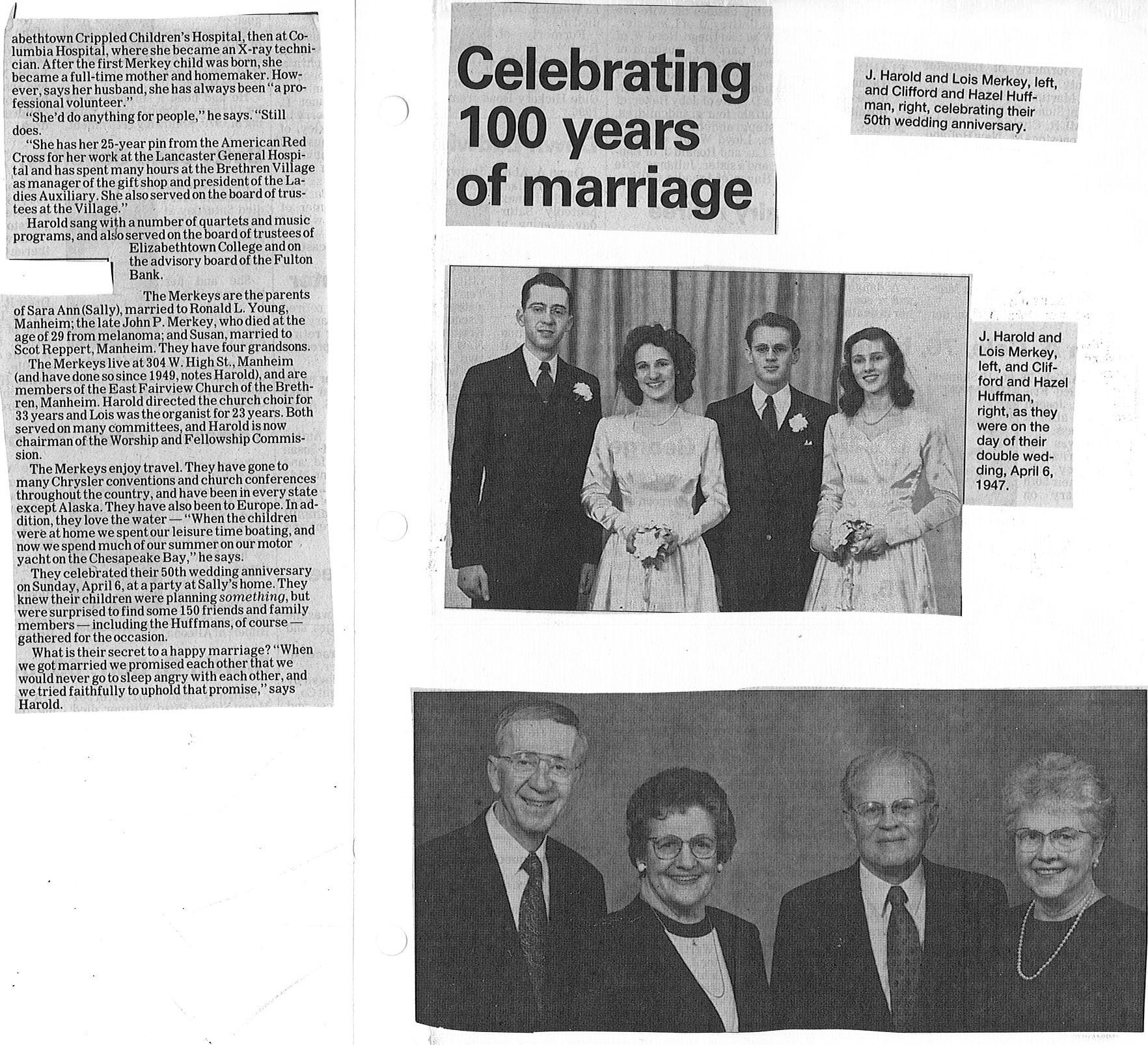 Anniversary-merkey j harold and lois – Mennonite Life