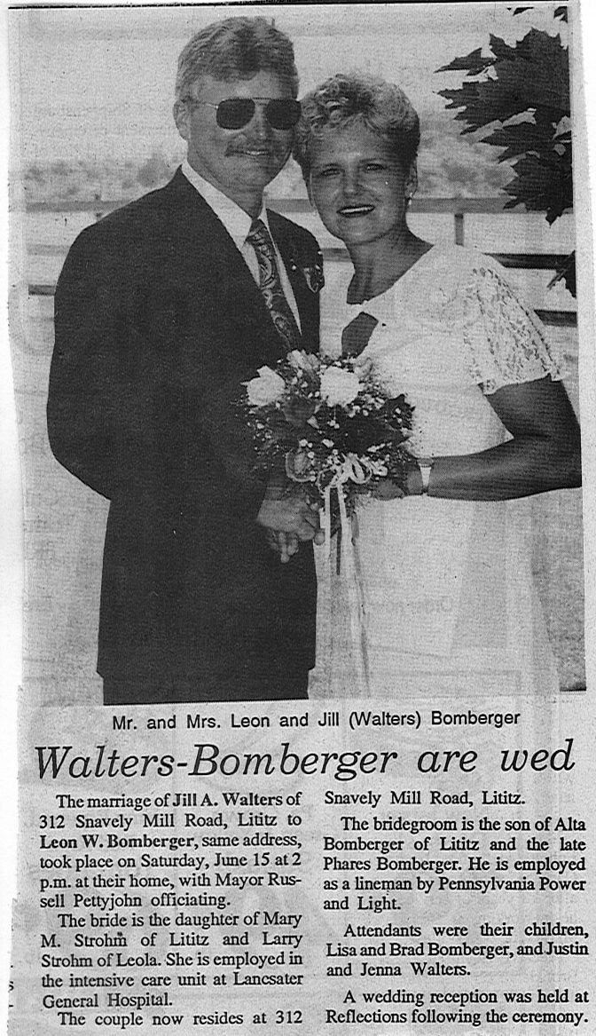 Marriage-bomberger leon w and walters jill a – Mennonite Life
