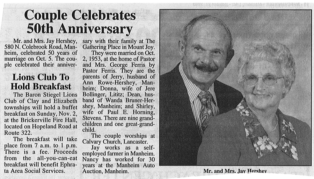 Anniversary-hershey jay – Mennonite Life