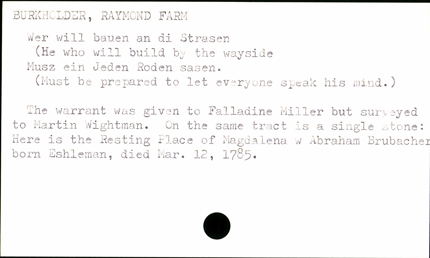 BURKHOLDER, RAYMOND FARM – Mennonite Life