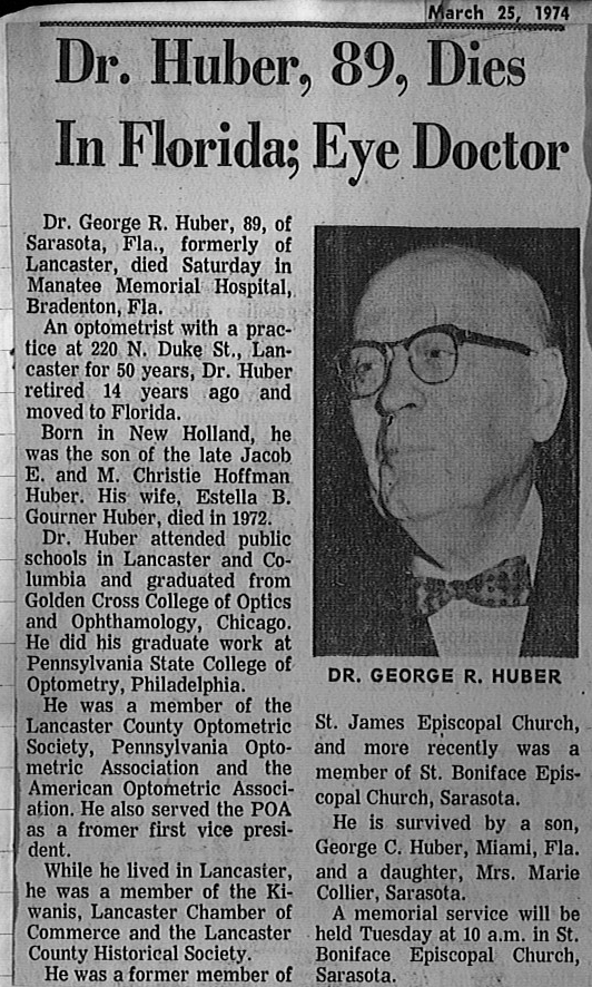 Obituary-huber george r-1974 – Mennonite Life