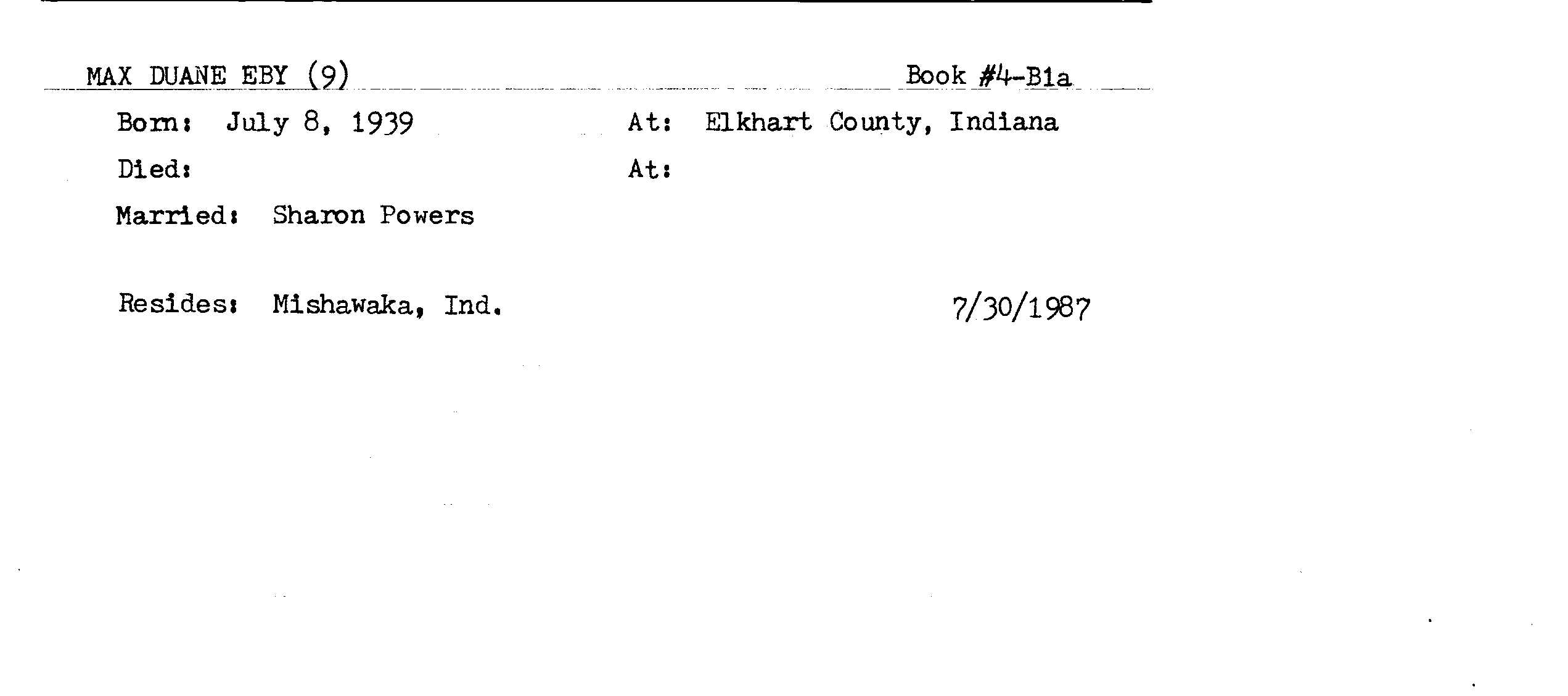 Eby Max Duane 1939- M Sharon Powers – Mennonite Life