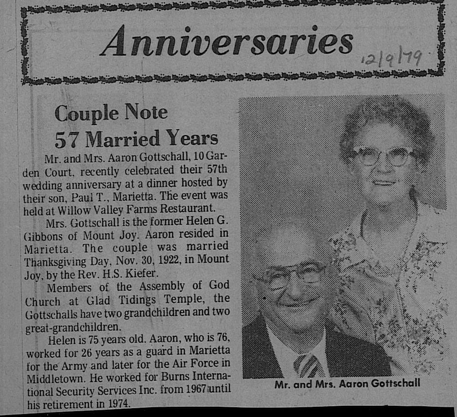 Anniversary-Gottschall Aaron and Gibbons Helen G-57th-1979 – Mennonite Life